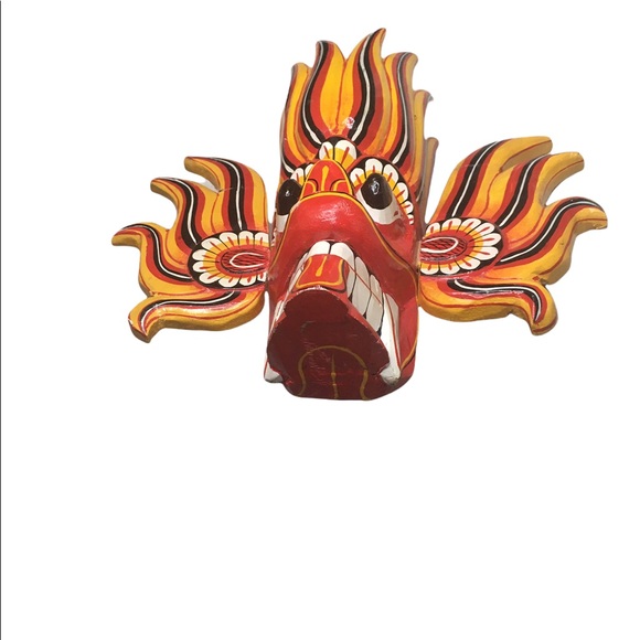 Hand Crafted | Wall Decor | Handmade Vintage Sri Lankan Raksha Mask ...